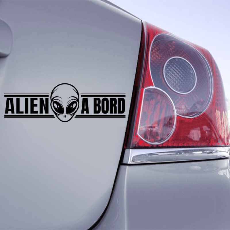 Sticker alien à bord - Autocollant alien à bord | ZoneStickers