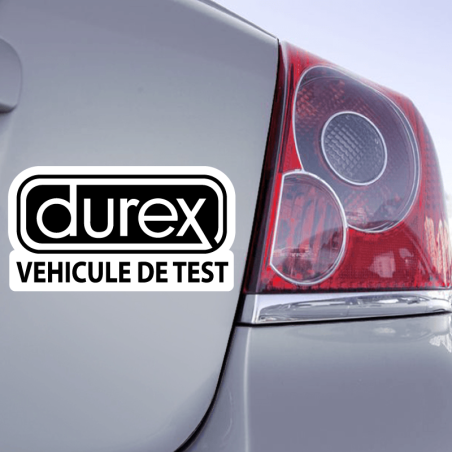 Autocollant Durex Véhicule De Test | ZoneStickers