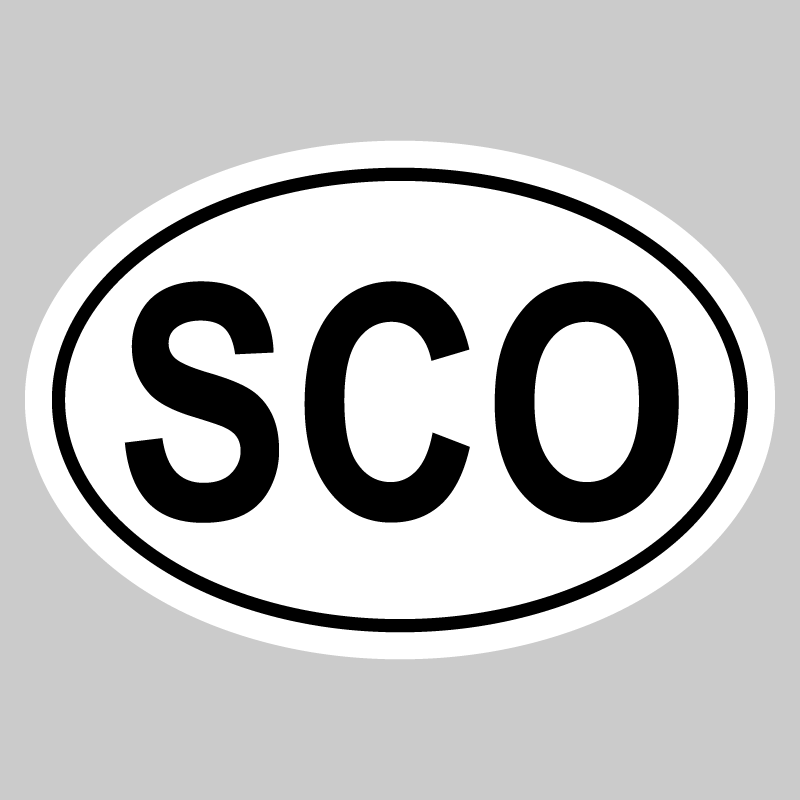 Autocollant Code pays SCO - Écosse | ZoneStickers