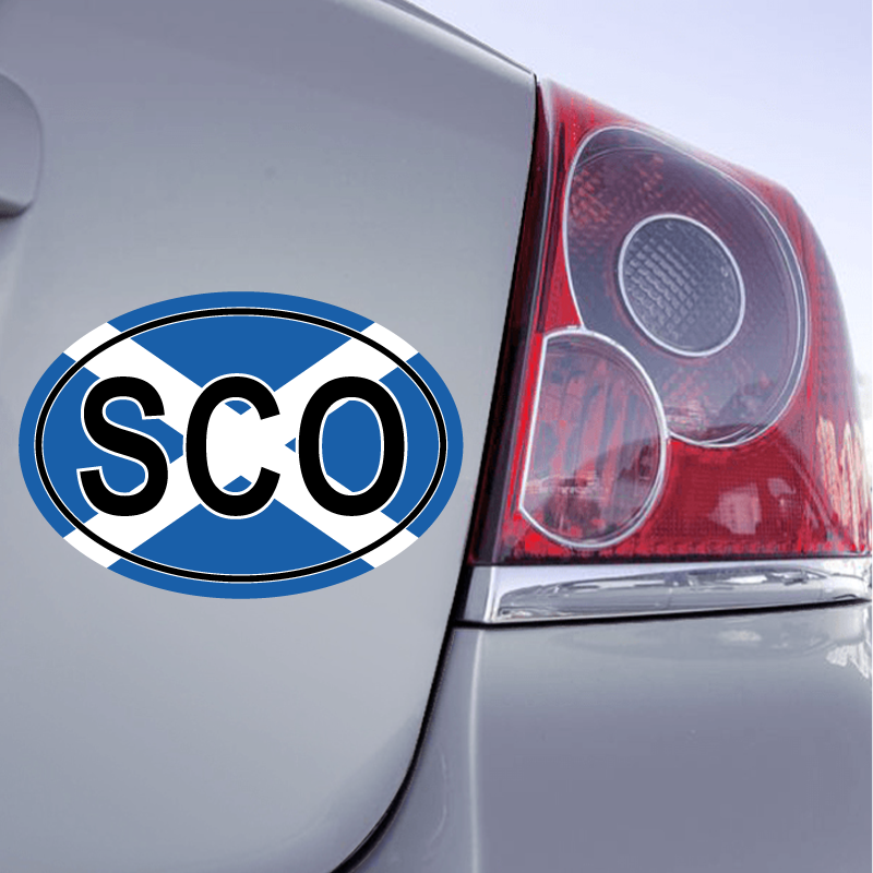 Sticker Code pays SCO avec drapeau - Écosse | ZoneStickers