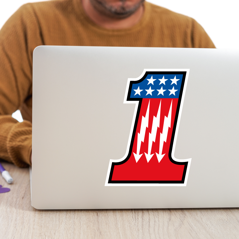 Autocollant Numéro 1 USA | ZoneStickers