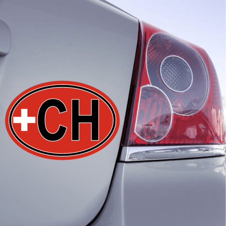 Autocollant CH Avec Drapeau Suisse | ZoneStickers