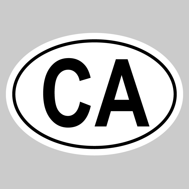Autocollant Code Pays CA Canada ZoneStickers