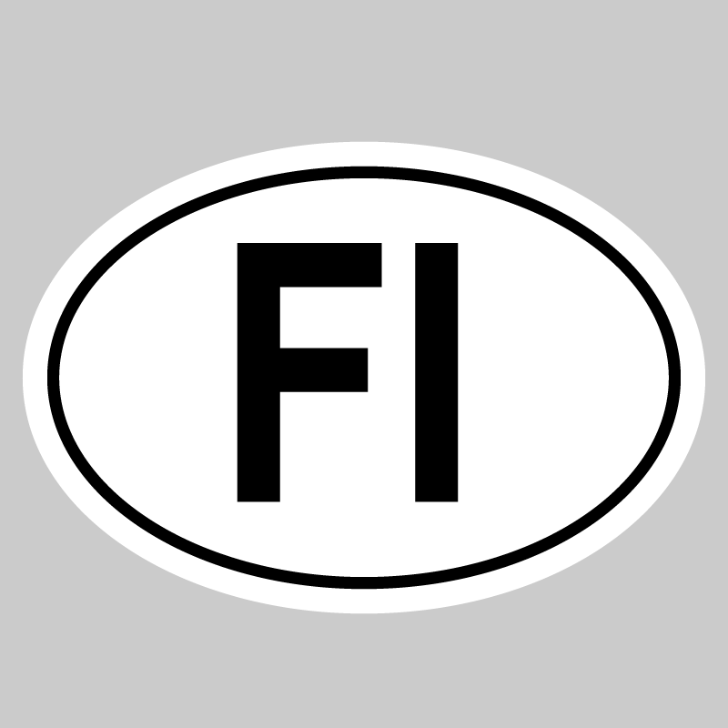 Autocollant Code pays FI - Finlande | ZoneStickers