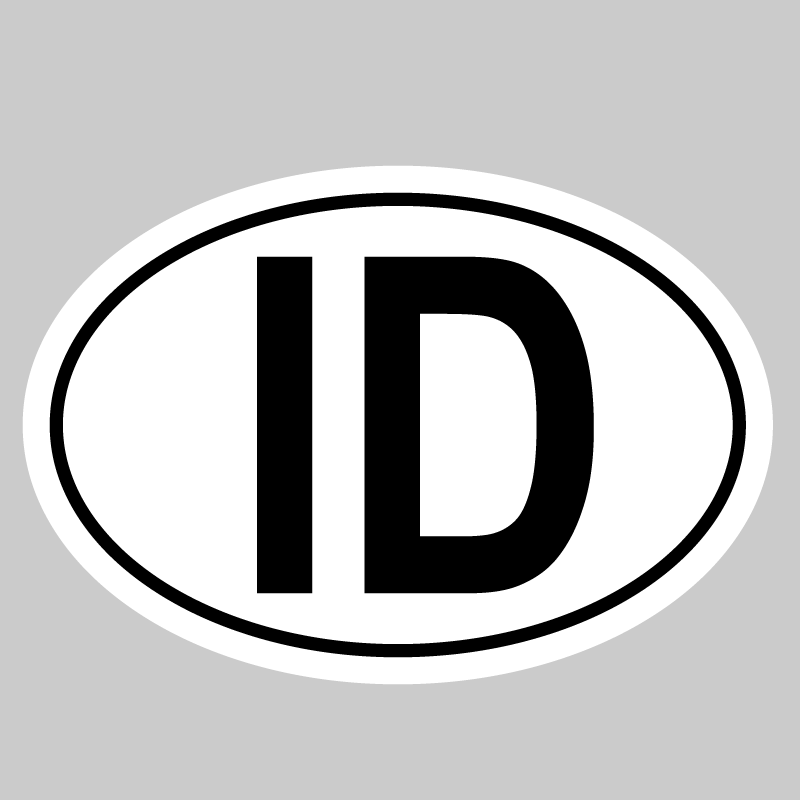 Autocollant Code pays ID - Indonésie | ZoneStickers