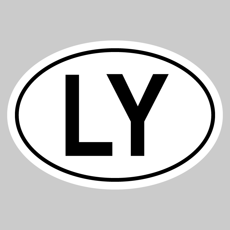 Autocollant Code pays LY - Libye | ZoneStickers