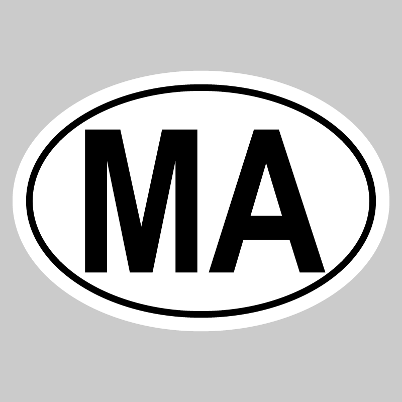 Autocollant Code Pays MA Maroc ZoneStickers Autocollant Code Pays MA Maroc ZoneStickers