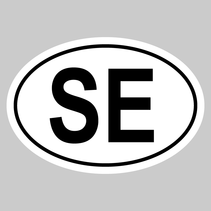 Autocollant Code pays SE - Suède | ZoneStickers