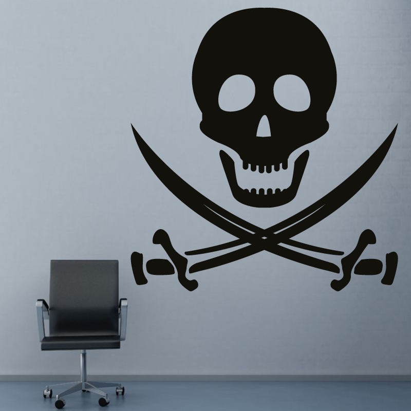 Sticker Mural Logo Pirate | ZoneStickers