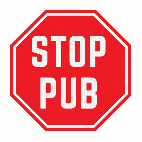 Sticker etiquette Stop Pub - ZoneStickers
