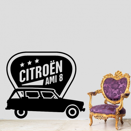 Sticker Mural Citroën‎ Ami 8 - ZoneStickers
