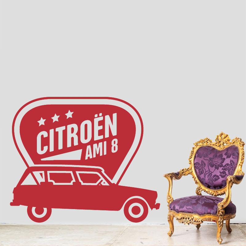 Sticker Mural Citroën‎ Ami 8 - ZoneStickers