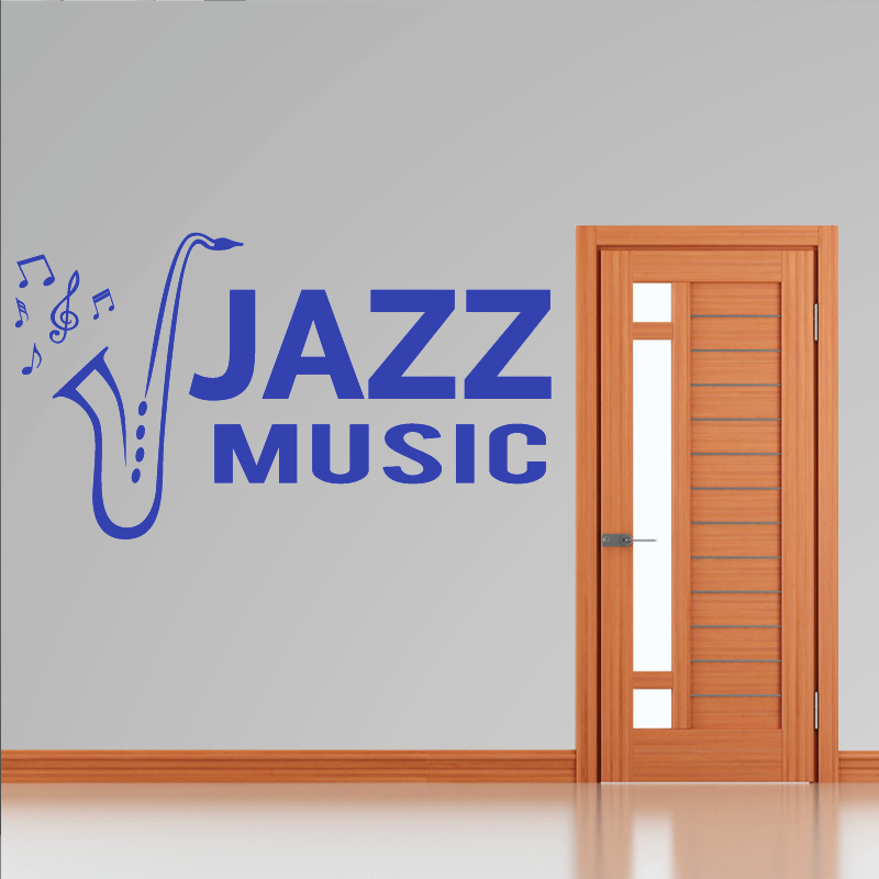 Sticker Mural Jazz Music Saxophone - ZoneStickers