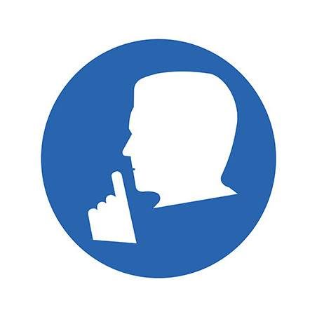 Sticker panneau signalisation Silence Obligatoire Zone Calme