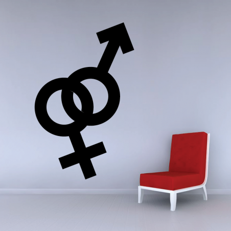 Sticker Mural Symbole Homme Femme - ZoneStickers