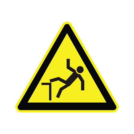 Sticker panneau de signalisation Danger Risque De Chute