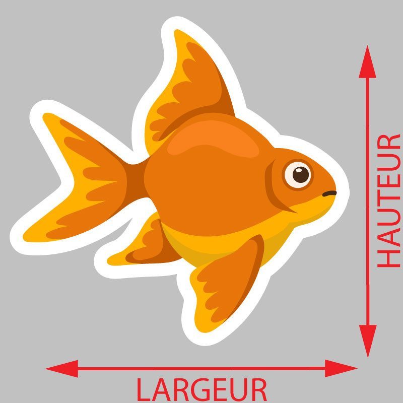 Sticker Mural Poisson Rouge - Autocollant Intérieur Poisson Rouge