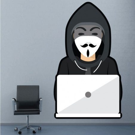 Sticker Mural Anonymous Geek - Autocollant Intérieur Anonymous Geek