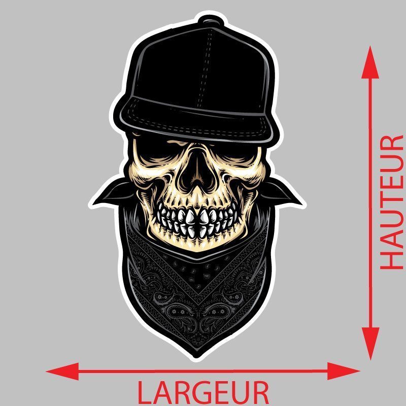Sticker Mural Gang Skull - Autocollant Intérieur Gang Skull | ZoneStickers