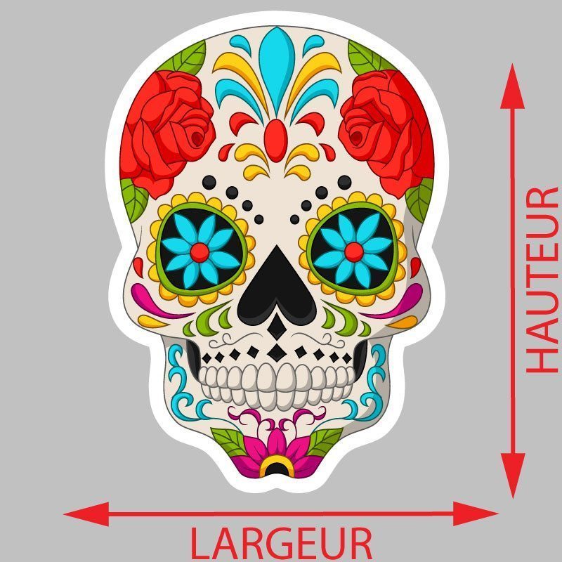 Sticker Mural Calavera Skull - Autocollant Intérieur Calavera Skull ...