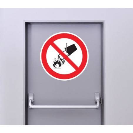 Sticker panneau de signalisation interdiction Défense D'Eteindre Avec ...