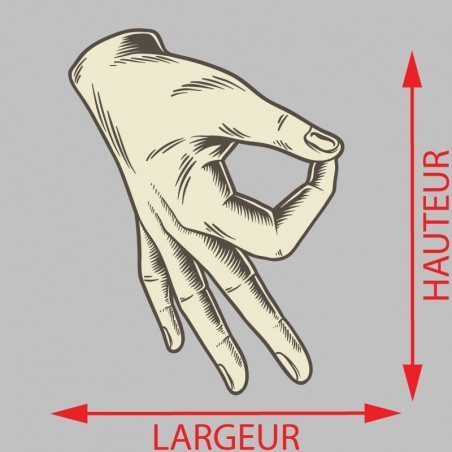 Sticker Mural Main Jeu du rond - Autocollant Main Jeu du rond