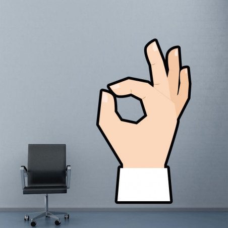 Sticker Mural doigt Jeu du rond - Autocollant doigt Jeu du rond