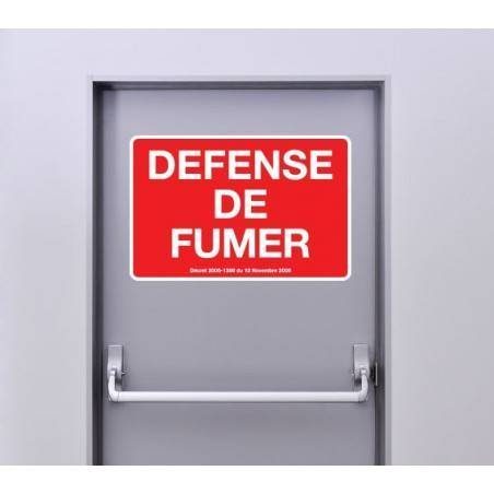 Sticker panneau de signalisation interdiction Defense De Fumer