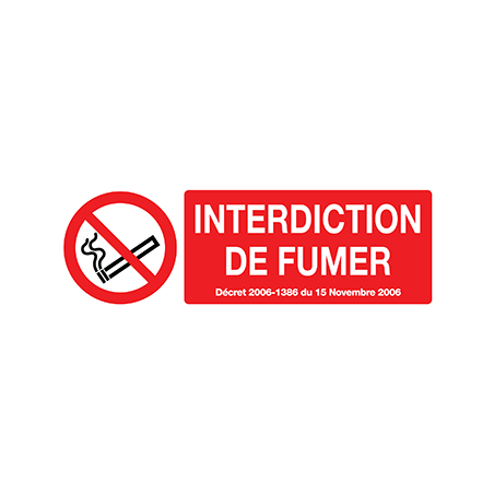 Sticker panneau de signalisation interdiction Interdiction De Fumer