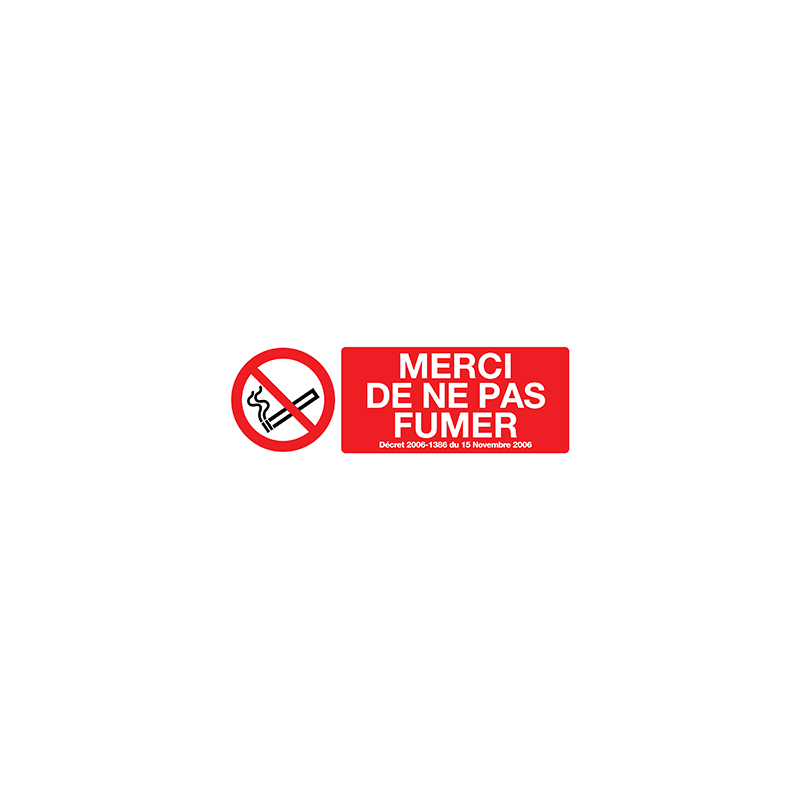 Sticker panneau de signalisation interdiction Merci De Ne Pas Fumer Sticker panneau de signalisation interdiction Merci De Ne Pas Fumer
