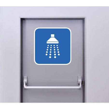 Sticker panneau signalisation Douche