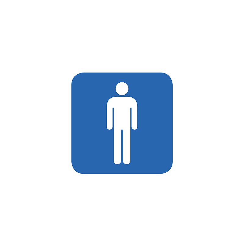 Sticker panneau signalisation Toilette Pour Homme