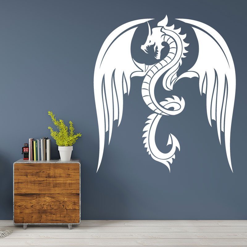Autocollant Mural Dragon Ailé | ZoneStickers