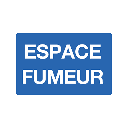 Sticker panneau signalisation Espace Fumeur