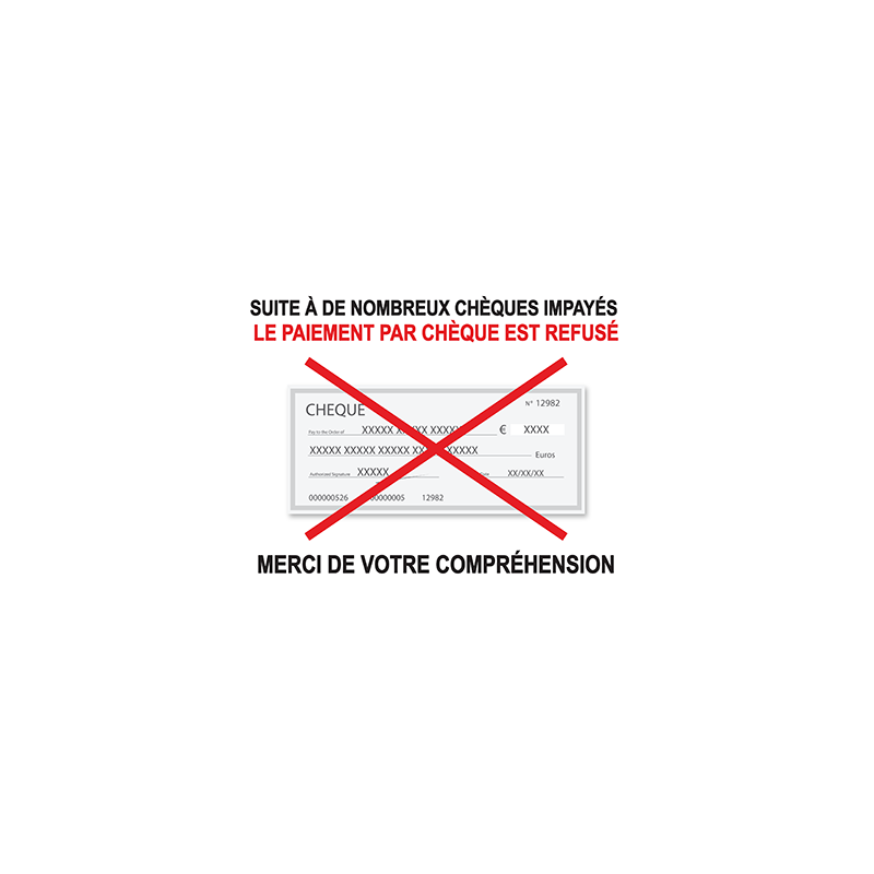 Sticker Chèque Refusé