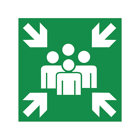 Sticker Panneau Point De Rassemblement