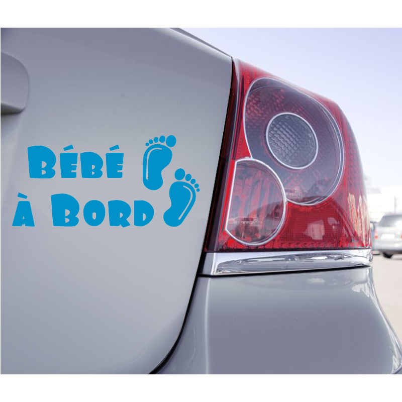 Autocollant Bébé à Bord Pied De Bébé Zonestickers