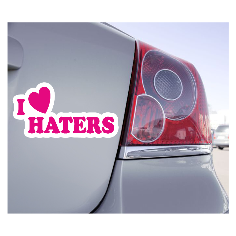 Sticker I Love Haters - ZoneStickers