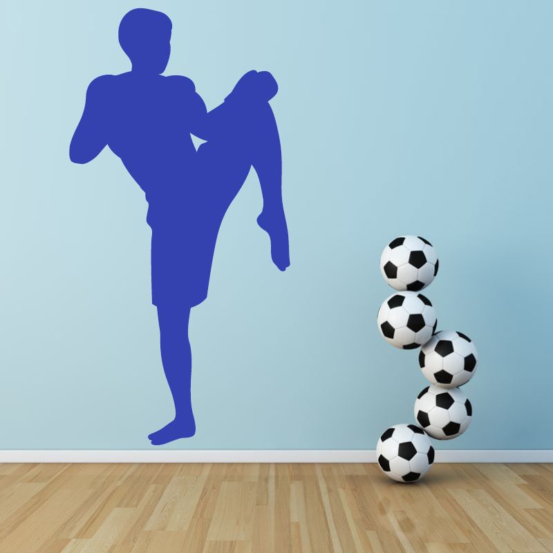 Sticker Silhouette Kickboxing - Autocollant Mural Kickboxing