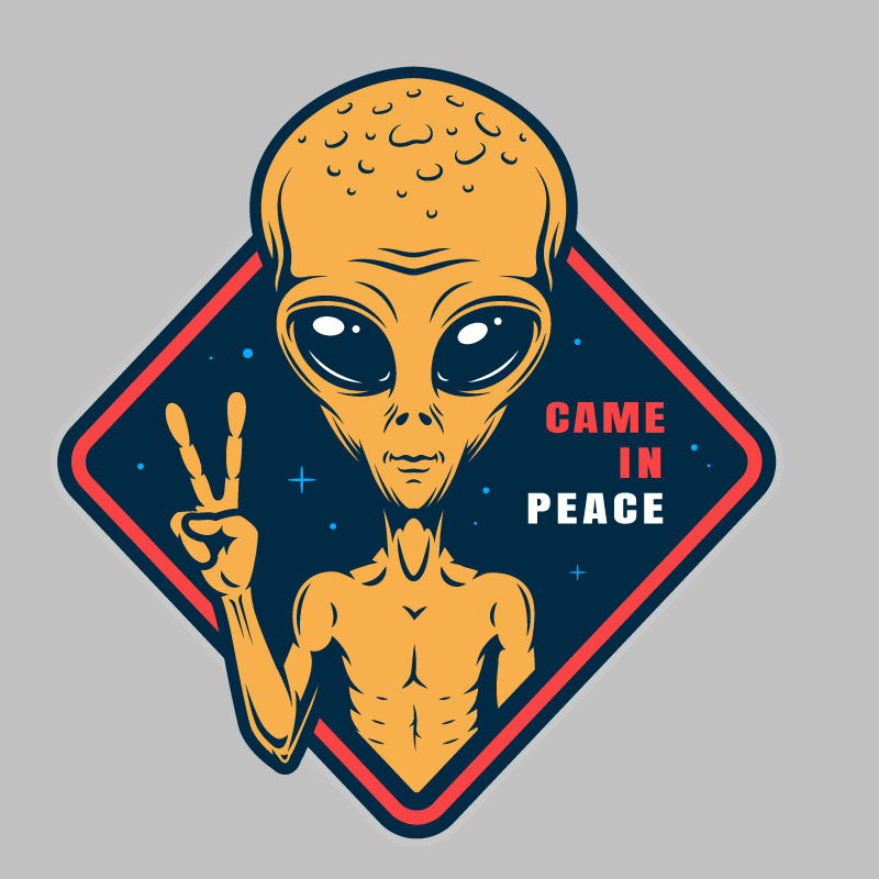 Autocollant Extraterrestre Tchuss | ZoneStickers