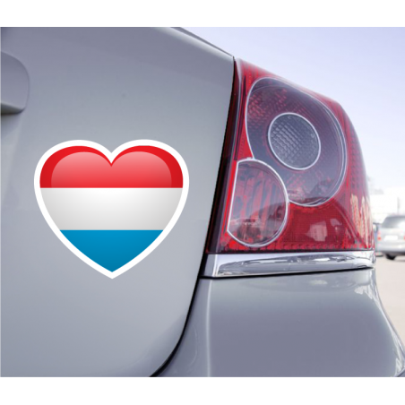 Sticker Love Drapeau Luxembourg - ZoneStickers