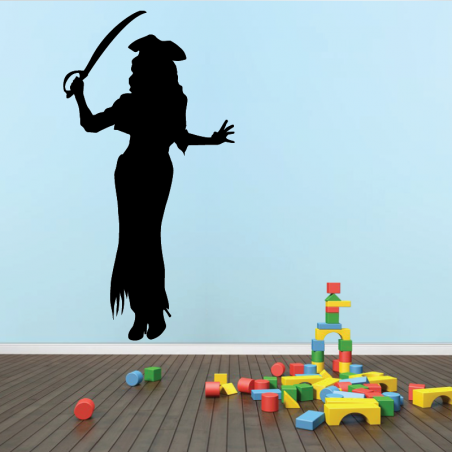 Sticker Mural Femme Pirate - ZoneStickers