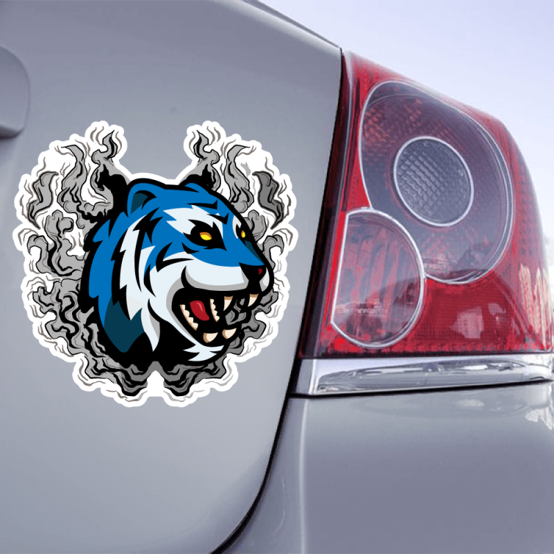 Sticker Tigre Bleu - Autocollant Tigre Bleu | ZoneStickers