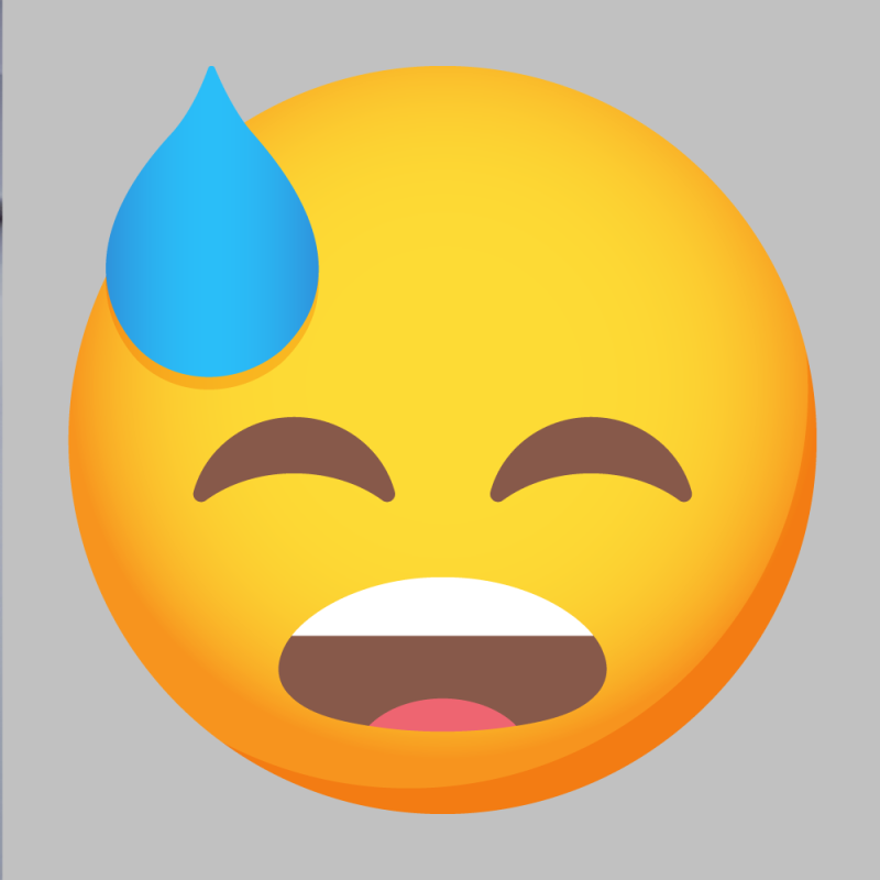 Sticker Smiley qui à chaud - Autocollant Smiley qui à chaud | ZoneStickers