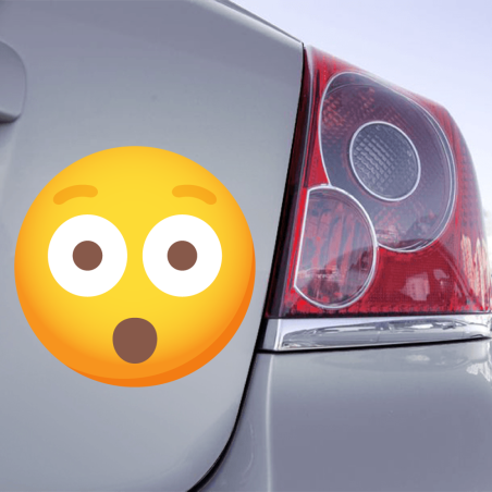 Sticker Smiley choqué - Autocollant Smiley choqué | ZoneStickers