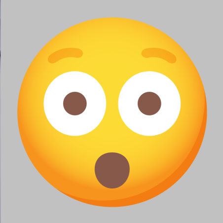 Sticker Smiley choqué - Autocollant Smiley choqué | ZoneStickers