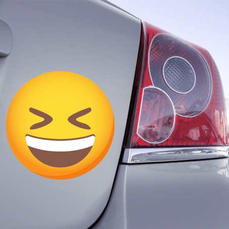 Sticker Smiley mort de rire - Autocollant Smiley mort de rire ...