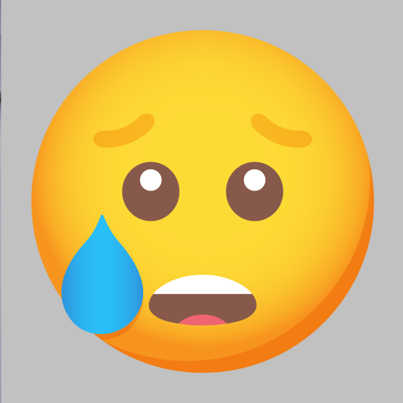 Sticker Smiley larme - Autocollant Smiley larme | ZoneStickers