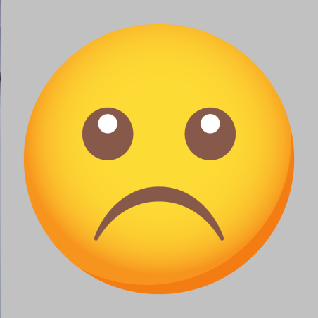 Sticker Smiley triste - Autocollant Smiley triste | ZoneStickers