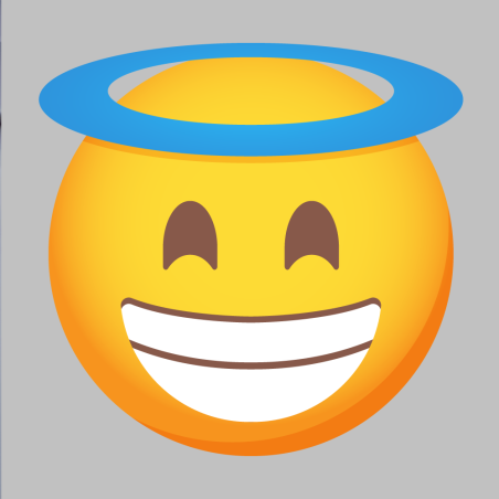 Sticker Smiley Avec Auréole - Autocollant Smiley Avec Auréole ...